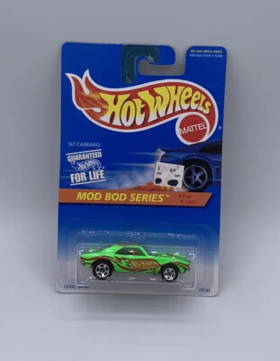 Hot Wheels Mod Bod Series '67 Camaro Diecast Car #399 Lime Green #4/4 ...
