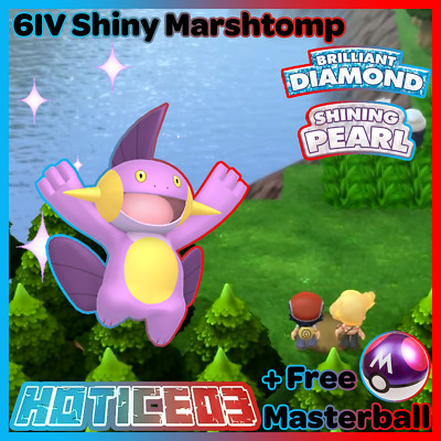6IV Shiny/Non Shiny Marshtomp Pokemon Brilliant Diamond Shining Pearl ...