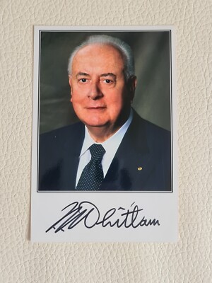 Gough Whitlam Australian Prime Minister - Signed / Autographed 4x6 ...