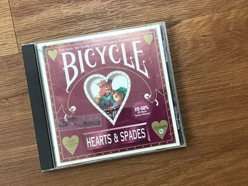 Bicycle Hearts and Spades -cd rom windows 95 and 3.1 - - excellent ...