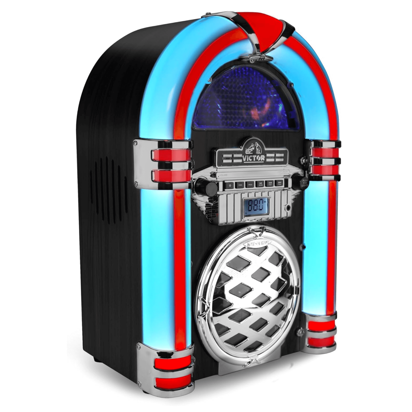 Victor Broadway II Desktop CD Jukebox with Multi-Color LED Lighting and ...