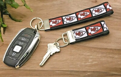 Kansas City Chiefs Keychain Key Fob Wristlet KeyChains Key Fob KC ...
