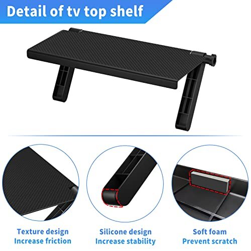 13-Inch Wide Platform Adjustable TV Top Shelf Screen Top Shelf Mount ...