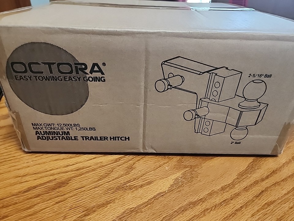 Octora Adjustable Trailer Hitch Fits 2-inch Receiver, Heavy Duty ...