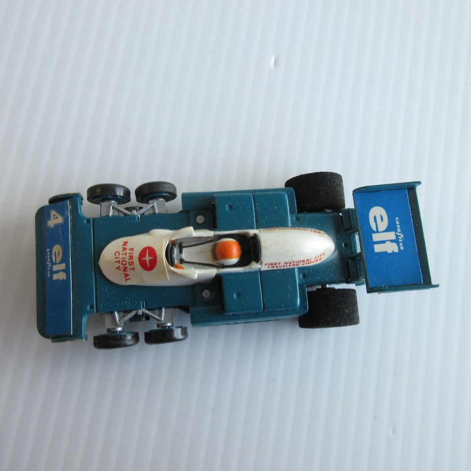 Aurora G-Plus Slot Car #1738 SIX WHEEL ELF F1 Race Car (Blue #4) RUNS ...