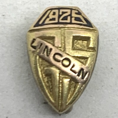 Antique Rolled Gold Lincoln High School Graduation Pin 1925 Manitowoc ...