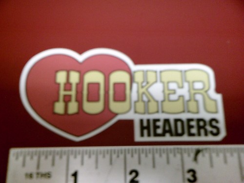Hooker Headers Vintage Drag Racing window sticker decal NHRA Rat Rod ...
