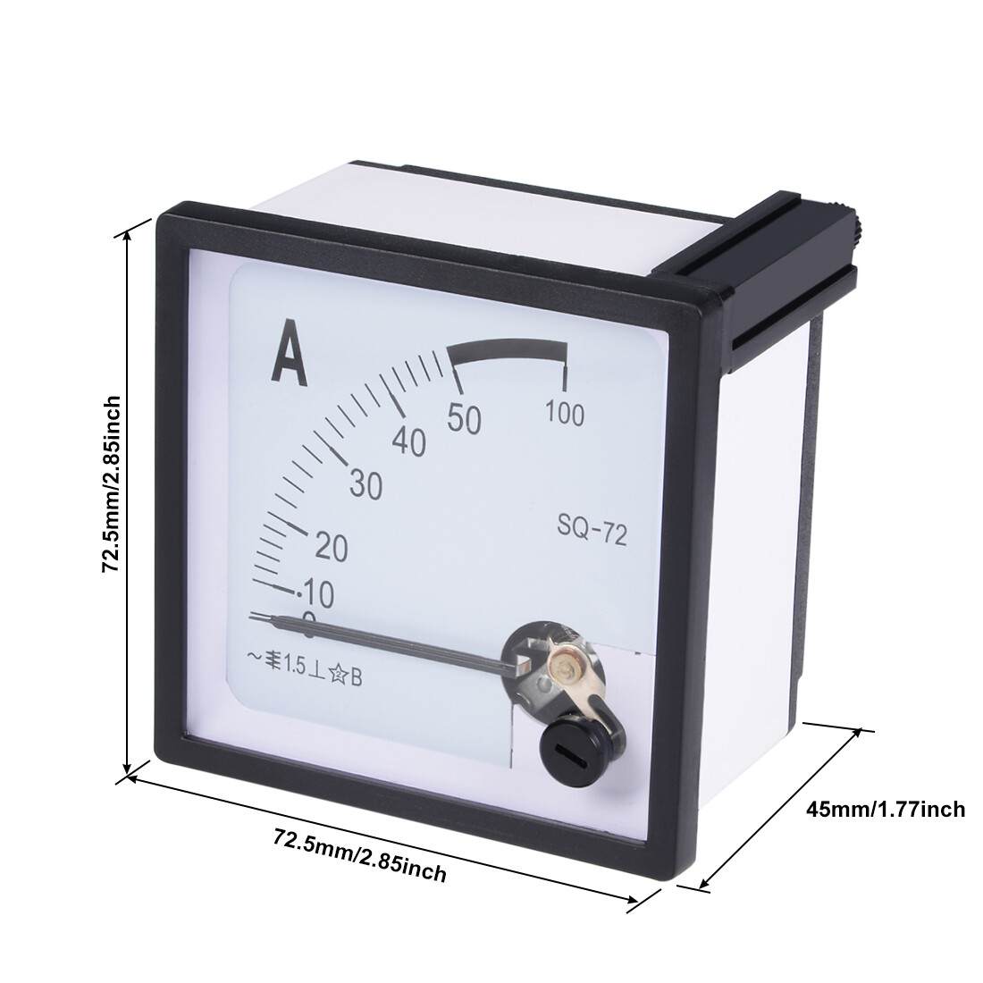 AC 0-100A Analog Amperemeter Anzeige Ampere StromMeter 44L1 1,5 ...