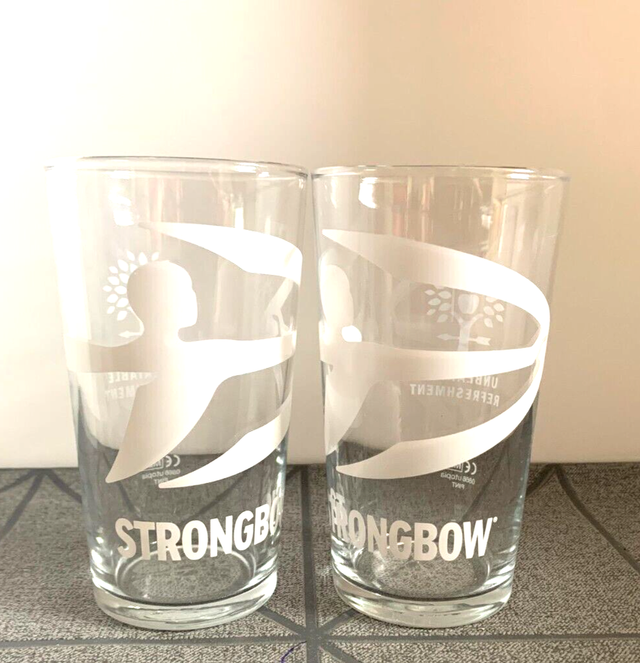 STRONGBOW CIDER PINT GLASSES - X 2 | eBay UK