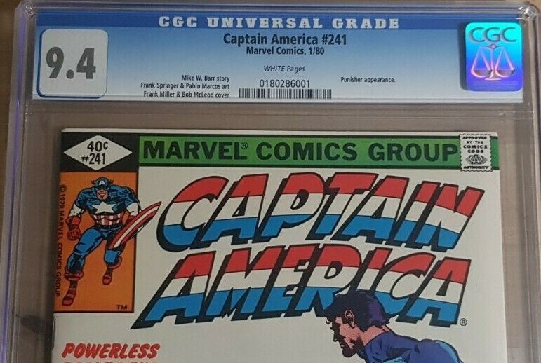 1980 Captain America #241 CGC 9.4 Punisher Appearance Cover RARE | eBay