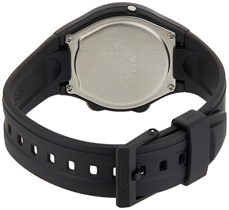 Casio AW-90H-2BVDF Black Blue Wristwatch Analog and Digital Ana-Digi ...