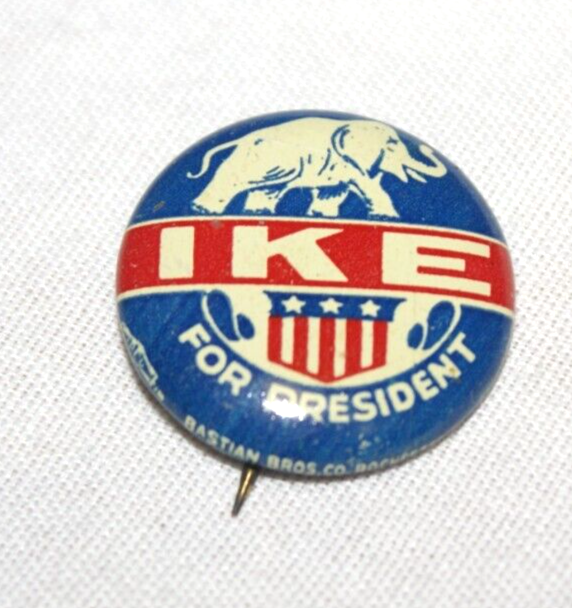 Ike for President Button Political Pin Presidential Election Campaign 3 ...