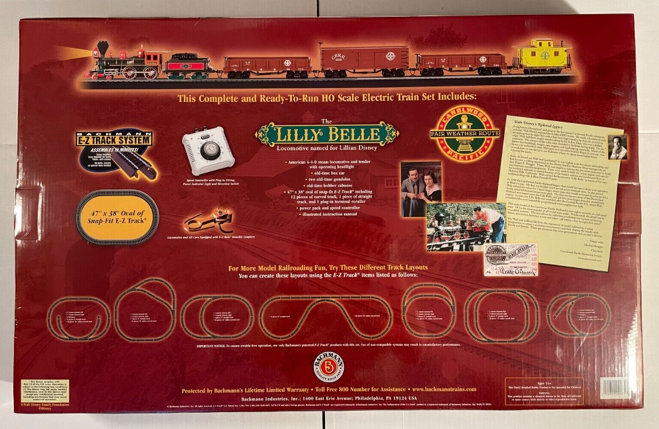 Walt Disney's Carolwood Train - Bachmann HO Scale Electric Set New with ...
