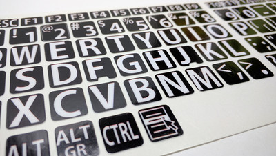 English US LARGE LETTER KEYBOARD STICKERS for Computer or Laptop, BOLD ...