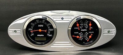 1932 Ford Car 2 Gauge Dash Panel Insert Quad Style Black | eBay