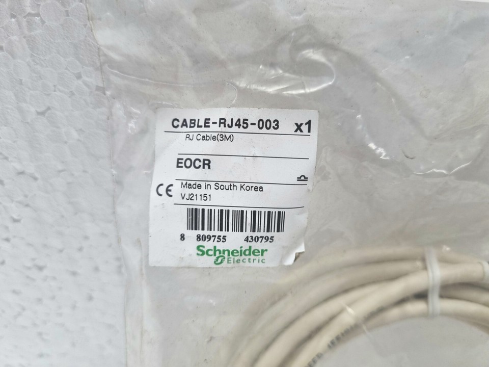 Schneider Electric Cable-RJ45-003 RJ Cable (3M) EOCR - 4 Qty Lot | eBay