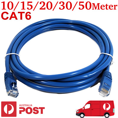 CAT6 Ethernet LAN Cable 10m 15m 20m 30m 50m – 1000Mbps Network Lead ...