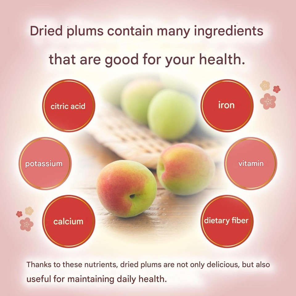 Meiro Mellow Dried Ume Plums, 168g (Approx. 47 Pairs) Individually ...
