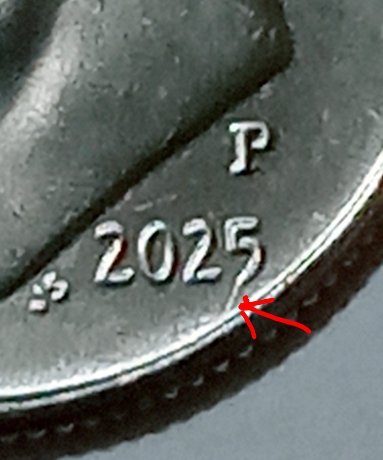 2025-P Roosevelt Dime errors obv die crack & rev die chip | eBay