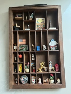 Antique HAMILTON MFG. CO. Wood Printers Drawer Letterpress Type Shadow ...