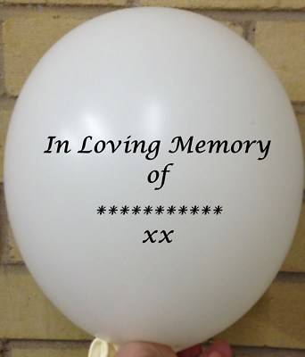 Personalised In Loving Memory Balloons Printed Forever in our Heart ...