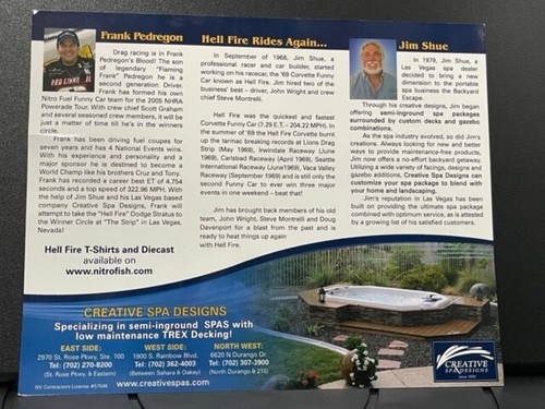 VRHTF VTG VERY COOL NHRA FRANK PEDREGON "HELL FIRE" TRIBUTE FUNNY CAR ...