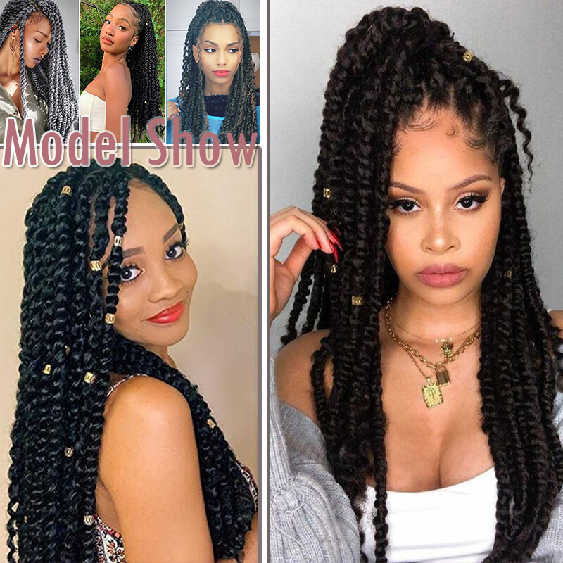 Long Spring Crochet Braids Afro Passion Twist Hair Extensions Ombre ...