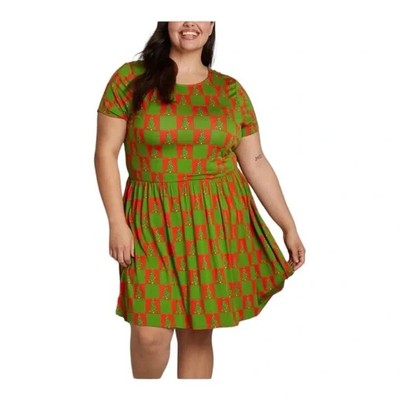 Modcloth Women's Size 1X Red & Green Holiday Christmas Dress | eBay