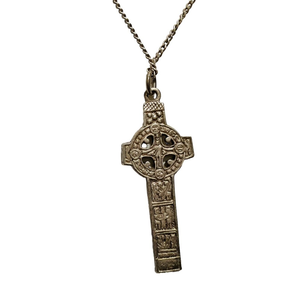 Scripture Cross Pendant Necklace Sterling Silver 925 Celtic Prayer ...