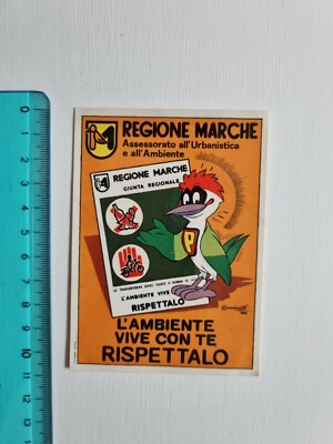 Vintage 80s Original Sticker Decal Region Marche Environment | eBay