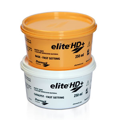 Zhermack C203010 Elite HD Putty Soft Fast Set Yellow Base & Catalyst 2 ...