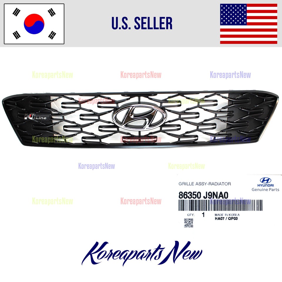 Grille Front Bumper Radiator 86350-J9NA0 ⭐OEM⭐ Hyundai Kona N-Line 2022 ...