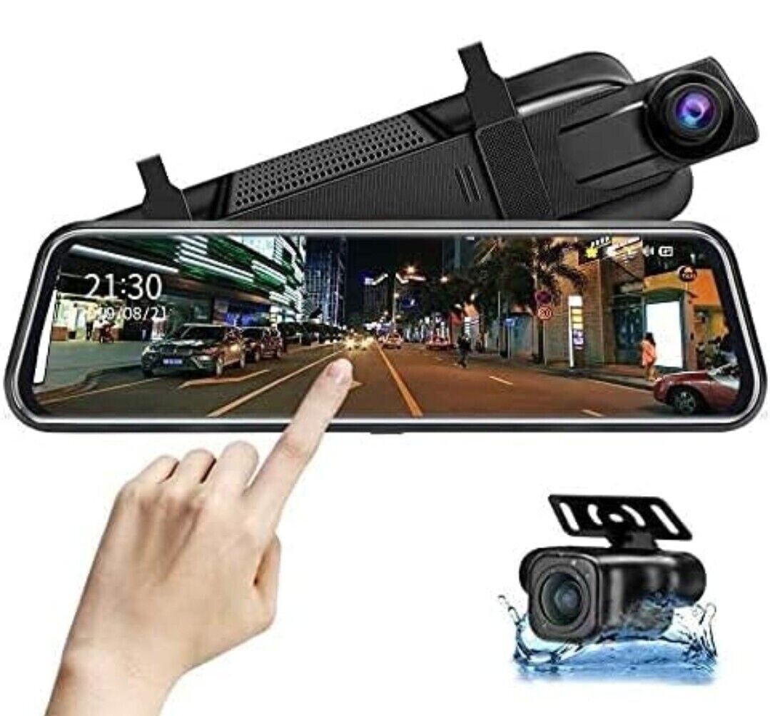 Jansite Stream Media Rearview Mirror Mounted 1080p Dash Cam And ...