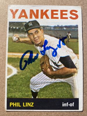 1964 Topps #344 PHIL LINZ Autographed SIGNED Card - New York Yankees ...
