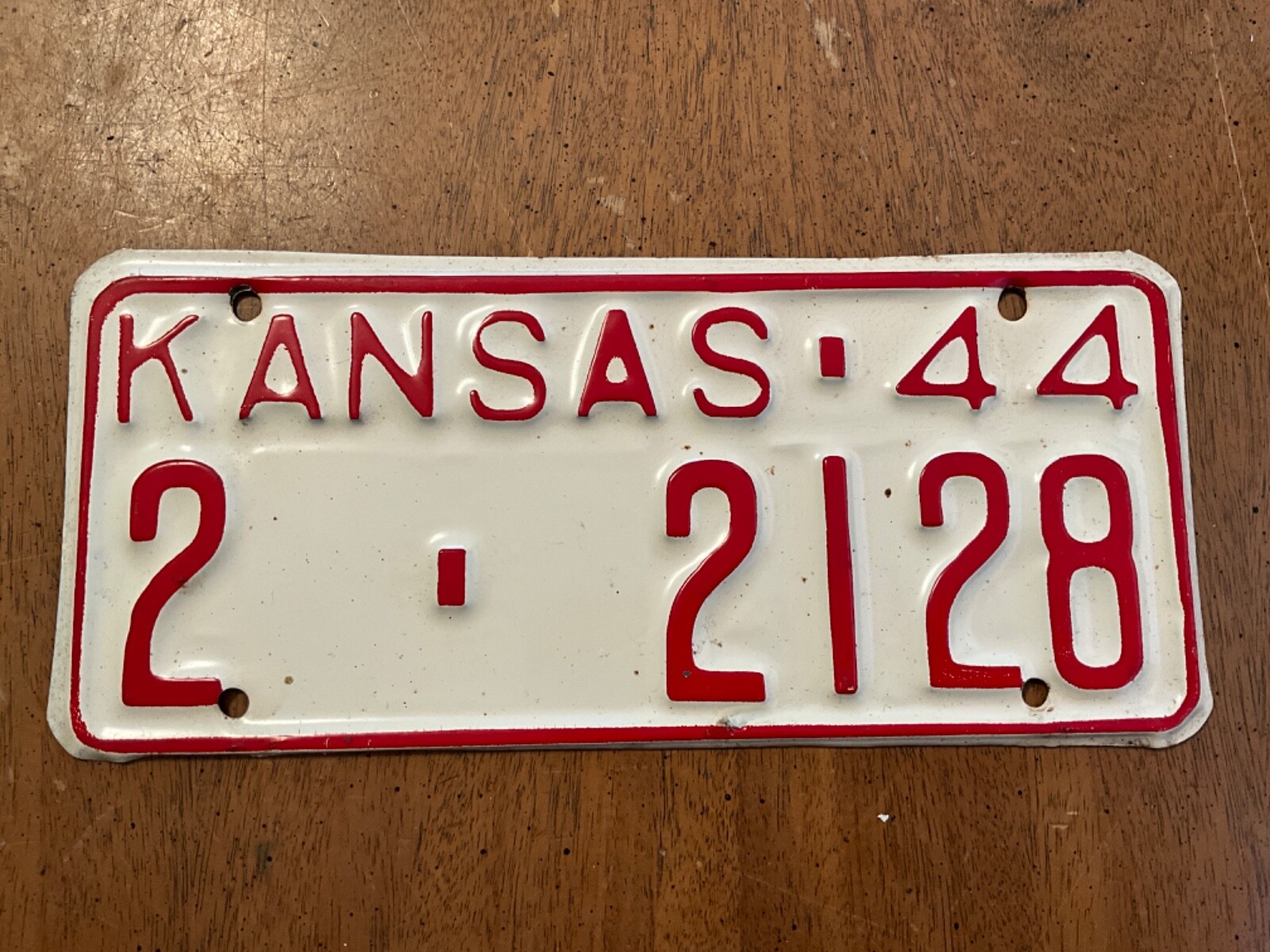 1944 Kansas License Plate Tag 2-2128 2 Sedgwick | eBay