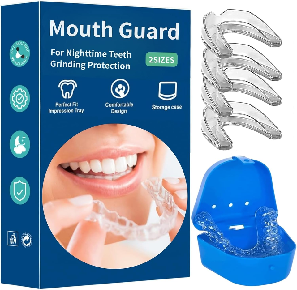 Mouth Guard for Clenching Teeth at Night, 4 Pack Night Guards for Teeth ...