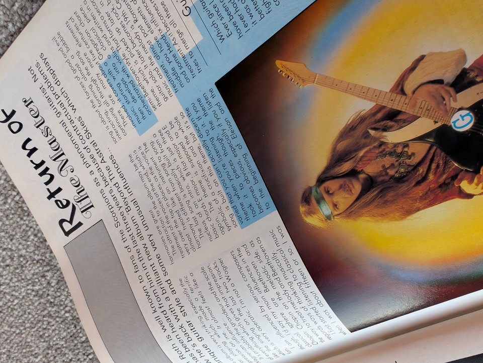 Guitarist Magazine Volume 1 No 10 Uli Roth Larry Carlton Marcus Miller ...