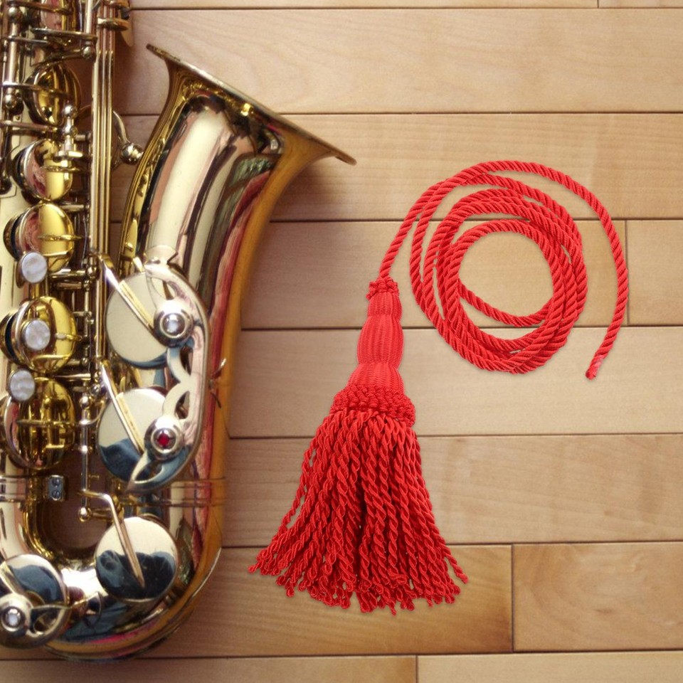 Red Cords Bugle Wind Instrument Braiding Braided Rope with Tassel ...