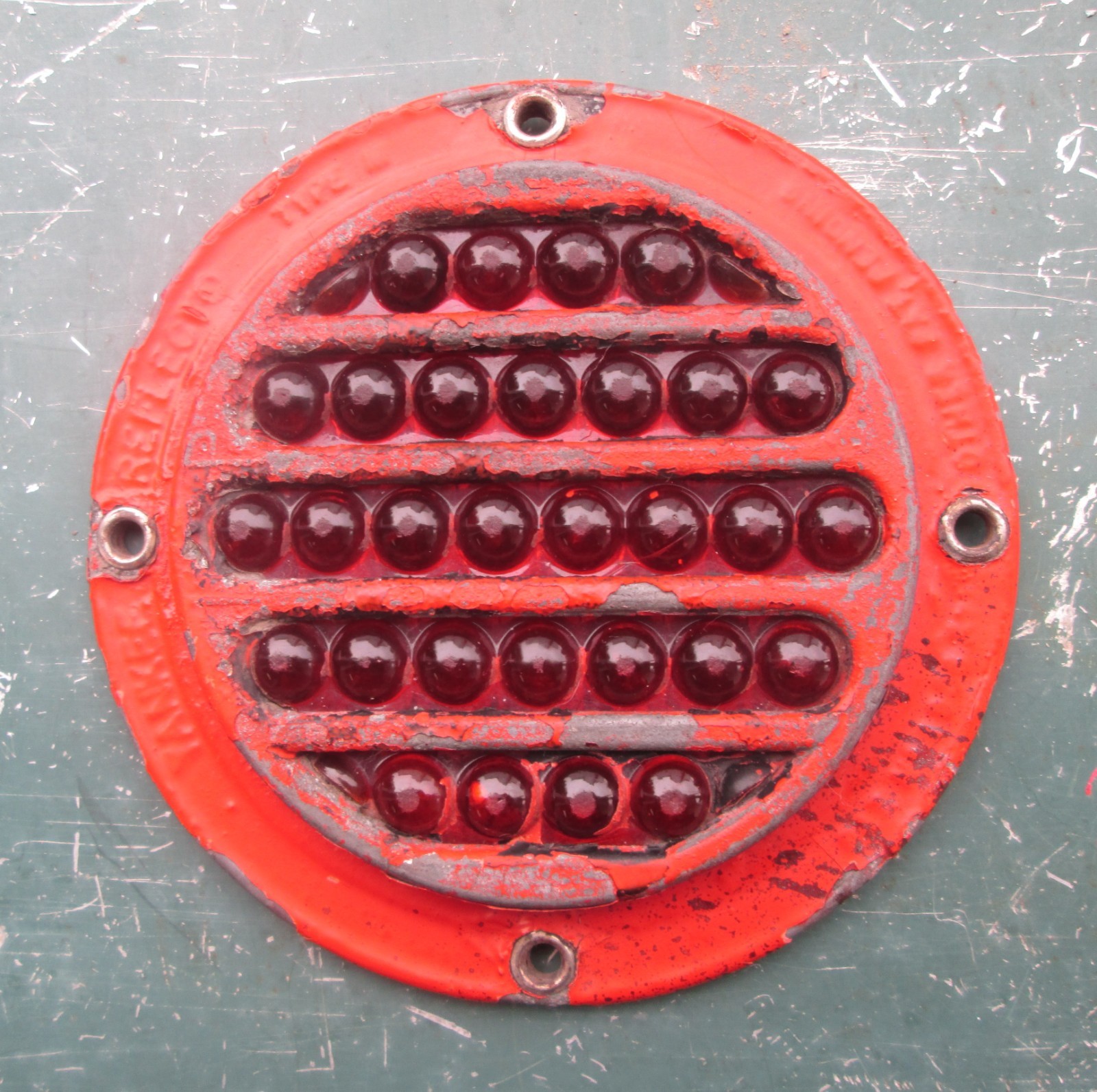 Vintage Yankee Reflecto Red Marble Reflector-Type M-Rat Rod-L@@K! | eBay