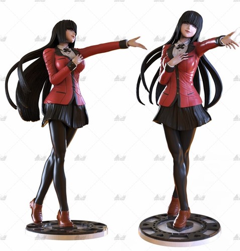 Anime Kakegurui Jabami Yumeko Unpainted GK Model 3D Print Figure Resin ...