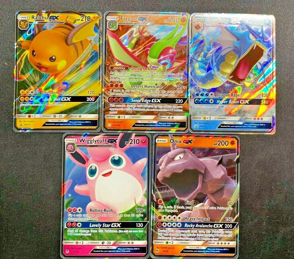 POKEMON TRADING CARD GX EX V 5 CARD LOT ALL ULTRA RARE OR FULL ART FAST ...