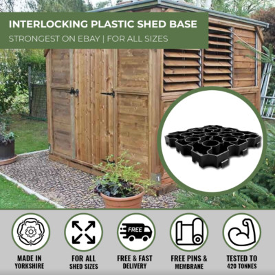 Garden Shed Base Grid Full Kit Plastic All Shed Sizes FREE Membrane ...