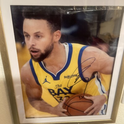 Stephen Steph Curry Warriors Autographed Signed FRAMED 8x10 photo - W ...