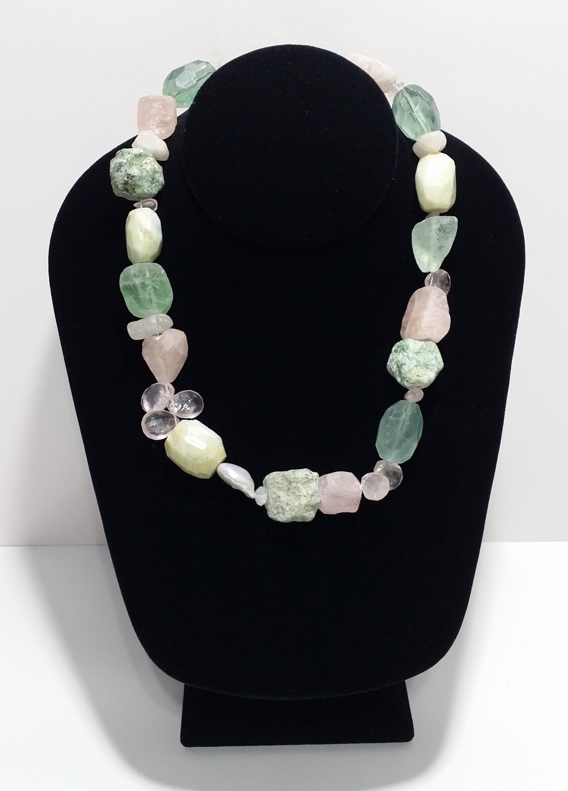 VINTAGE STERLING CHUNKY MULTI STONE COLLAR NECKLACE | eBay