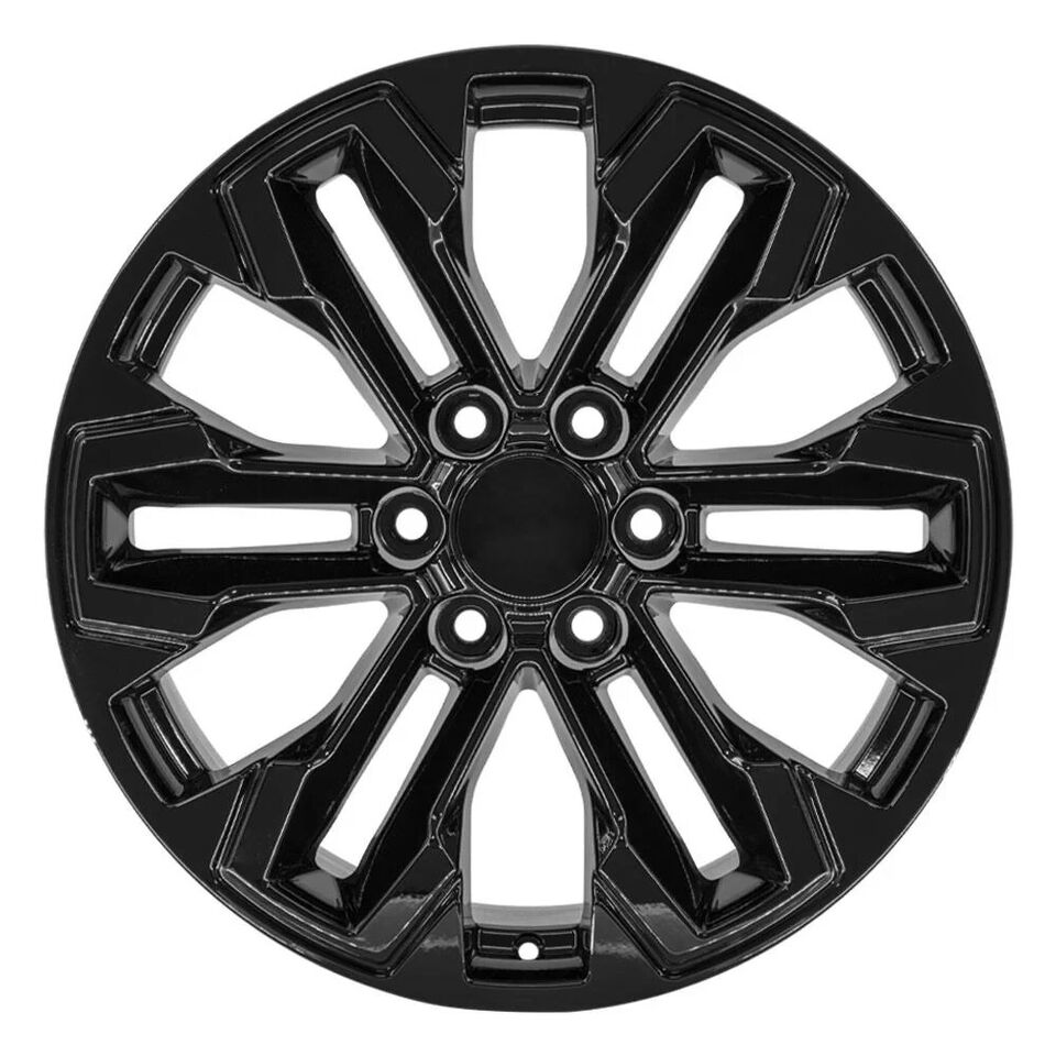 20x9" GLOSS BLACK TRAIL BOSS ZR2 WHEELS FITS CHEVY SILVERADO TAHOE 1999 ...