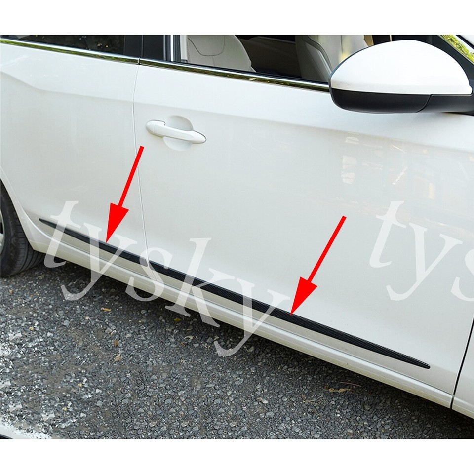 Universal Carbon Fiber Car Door Side Body Molding Strips Protector ...