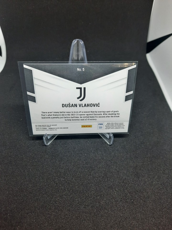 2022-23 Panini Donruss FIFA Elite Dusan Vlahovic Field Vision Insert ...