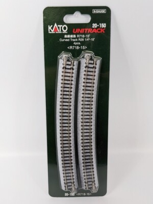 New N gauge KATO Unitrack 20-150 R718-15 Curved Track (4 Pcs.) - UK ...