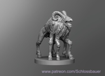Mutated Goat Creature Monster Manual 28mm Scale DND D&D Tabletop ...