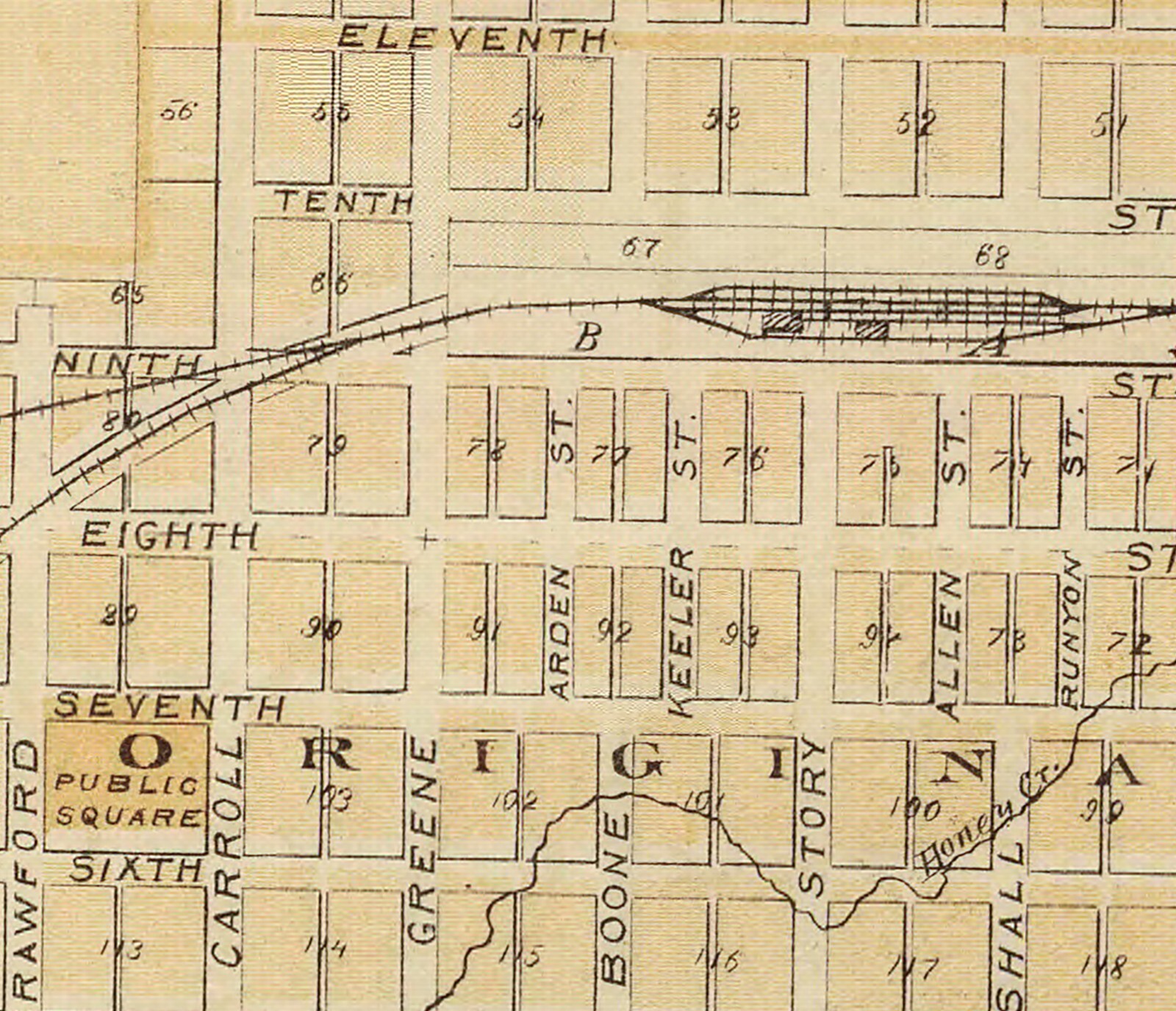 1875 Town Map of Boone Boone County Iowa | eBay